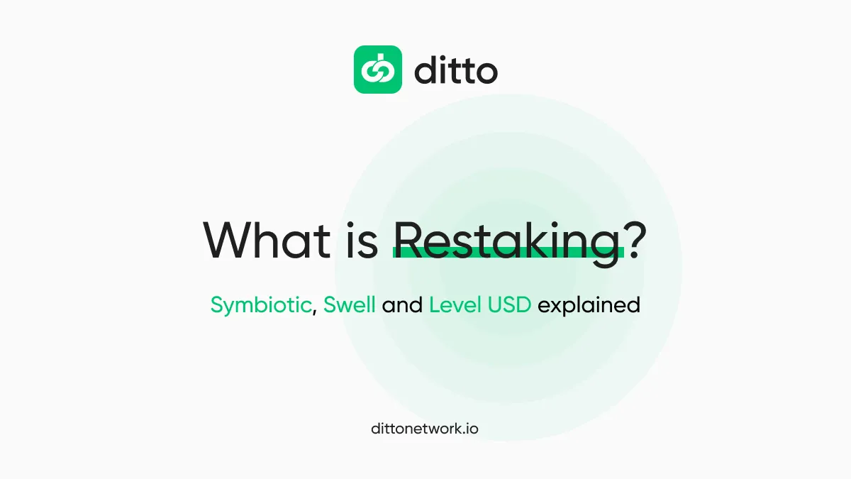 Automated Liquidity Management for DeFi | Ditto Network